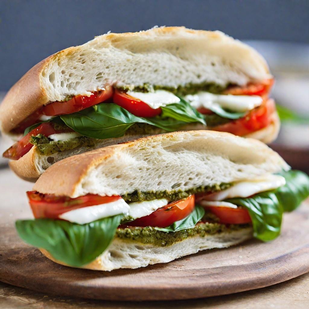 Basil, Tomato, and Mozzarella Sandwich - CMWL